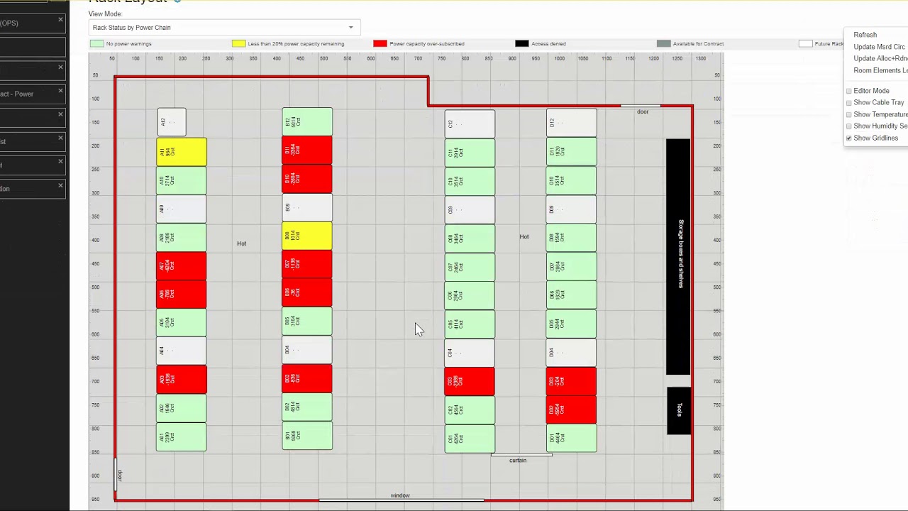 Data Center Views (Rack Layout)