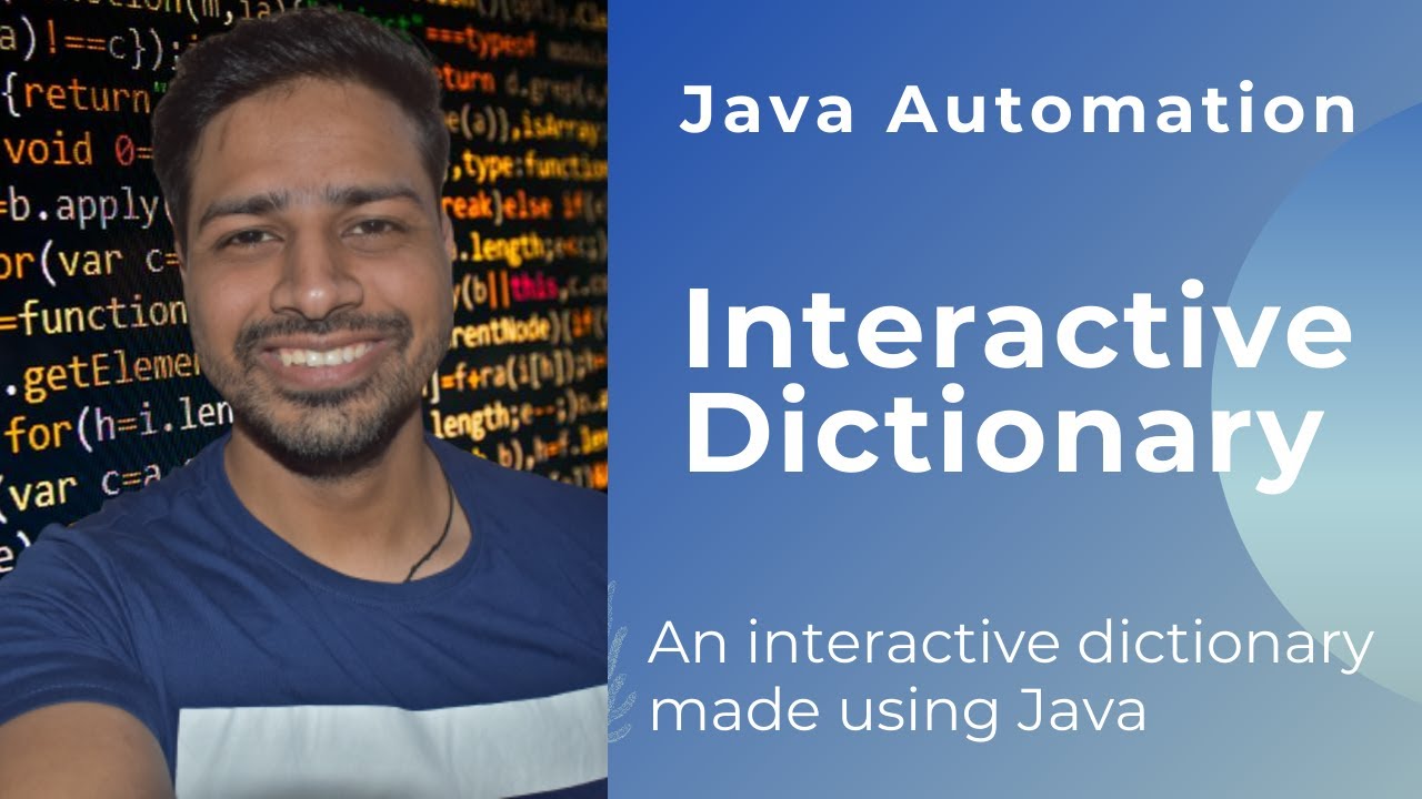 Beginners | Interactive Dictionary using Java | Java Mini Project