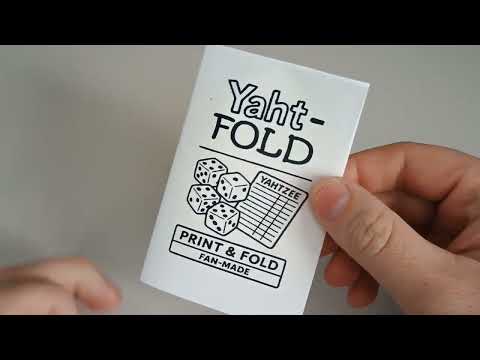 Yaht-Fold - Fan-made Printable Yahtzee-style Scorepad | Dice-Optional PocketMod