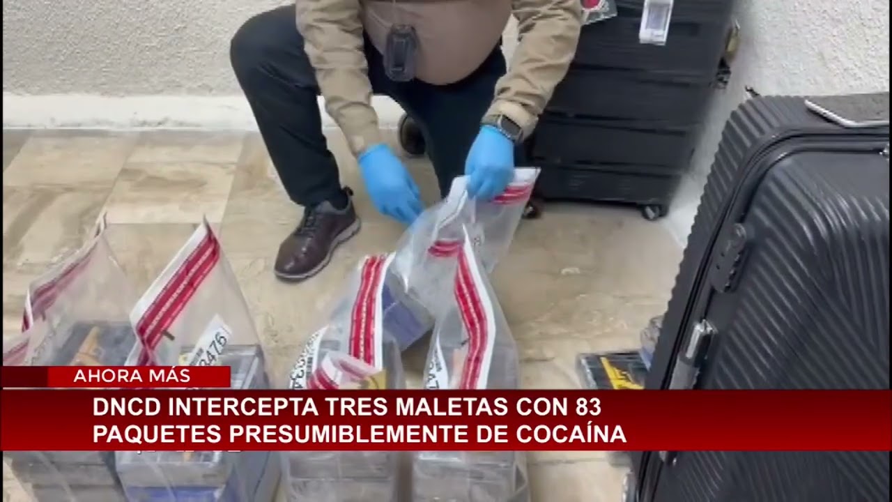 DNCD intercepts three suitcases with 83 packages presumably of cocaine