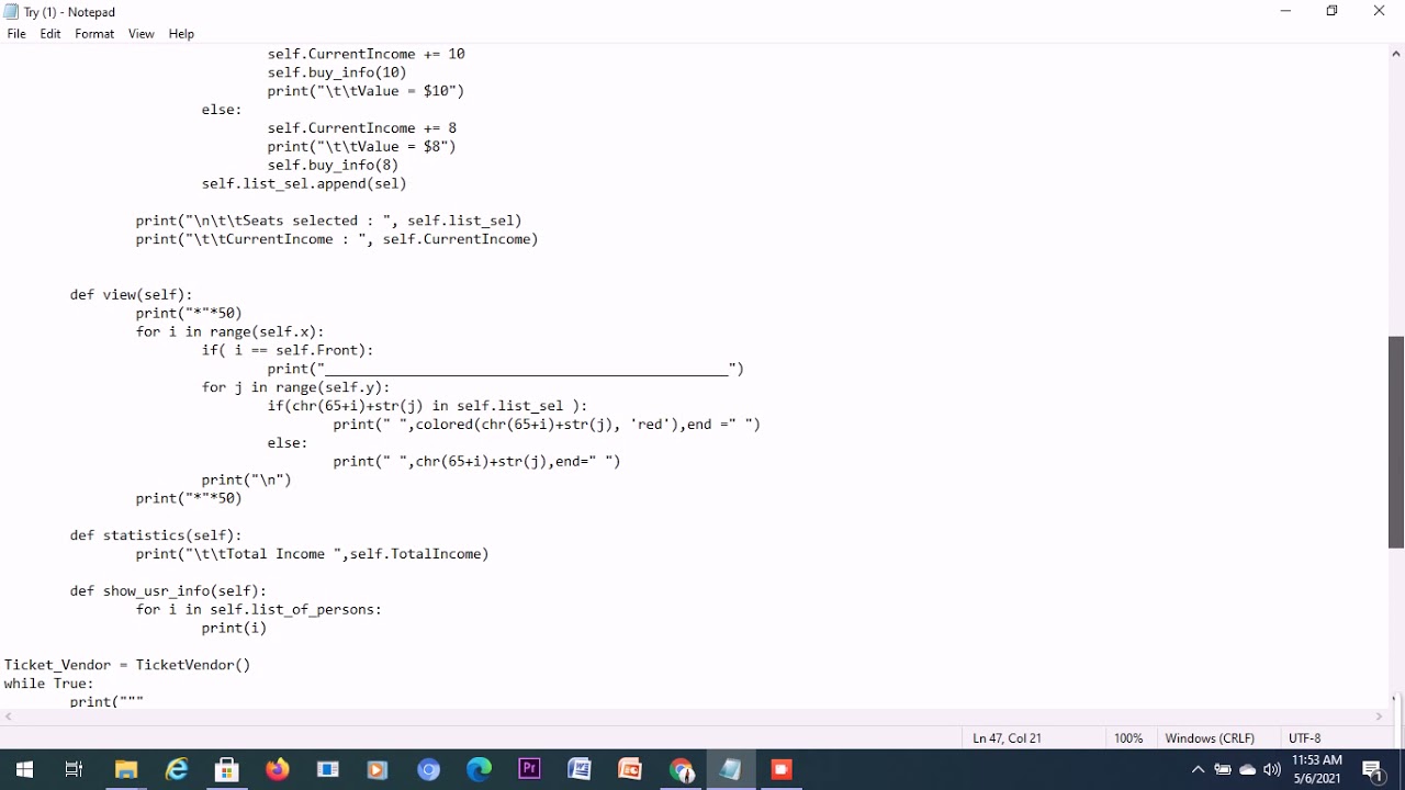 PYTHON PROJECT ON MOVIE TICKETING
