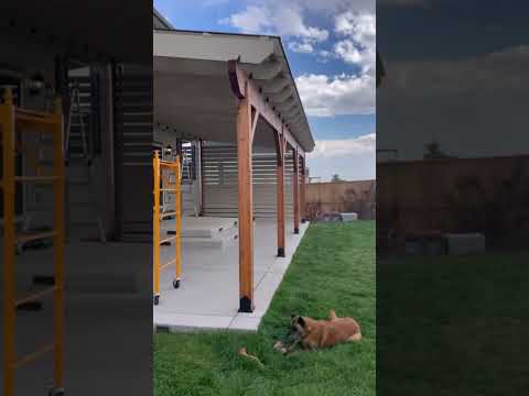 Custom Cedar Pergola Patio Cover complete in Denver!✅ #patiocover #pergola #backyard #patiostyle
