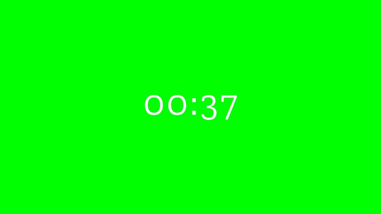 4K Quality 60 Second Green Screen Countdown Timer | Free for use