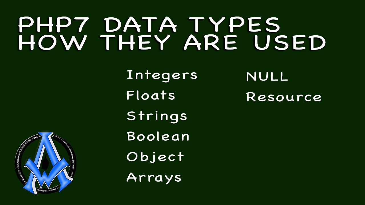 PHP7 DATA TYPES INTEGERS FLOATS STRINGS BOOLEAN LESSON 10