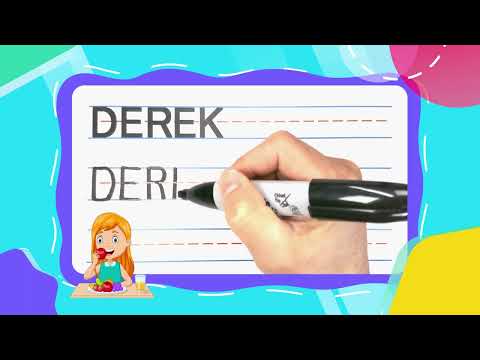 How To Write DEREK | Write With Me! -- FOR KIDS