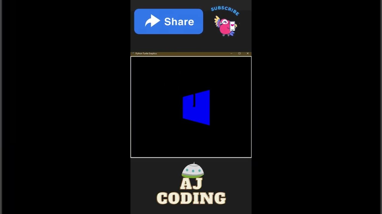 Draw Windows logo with python turtle | How to design Windows logo using python #python #Ajcoding