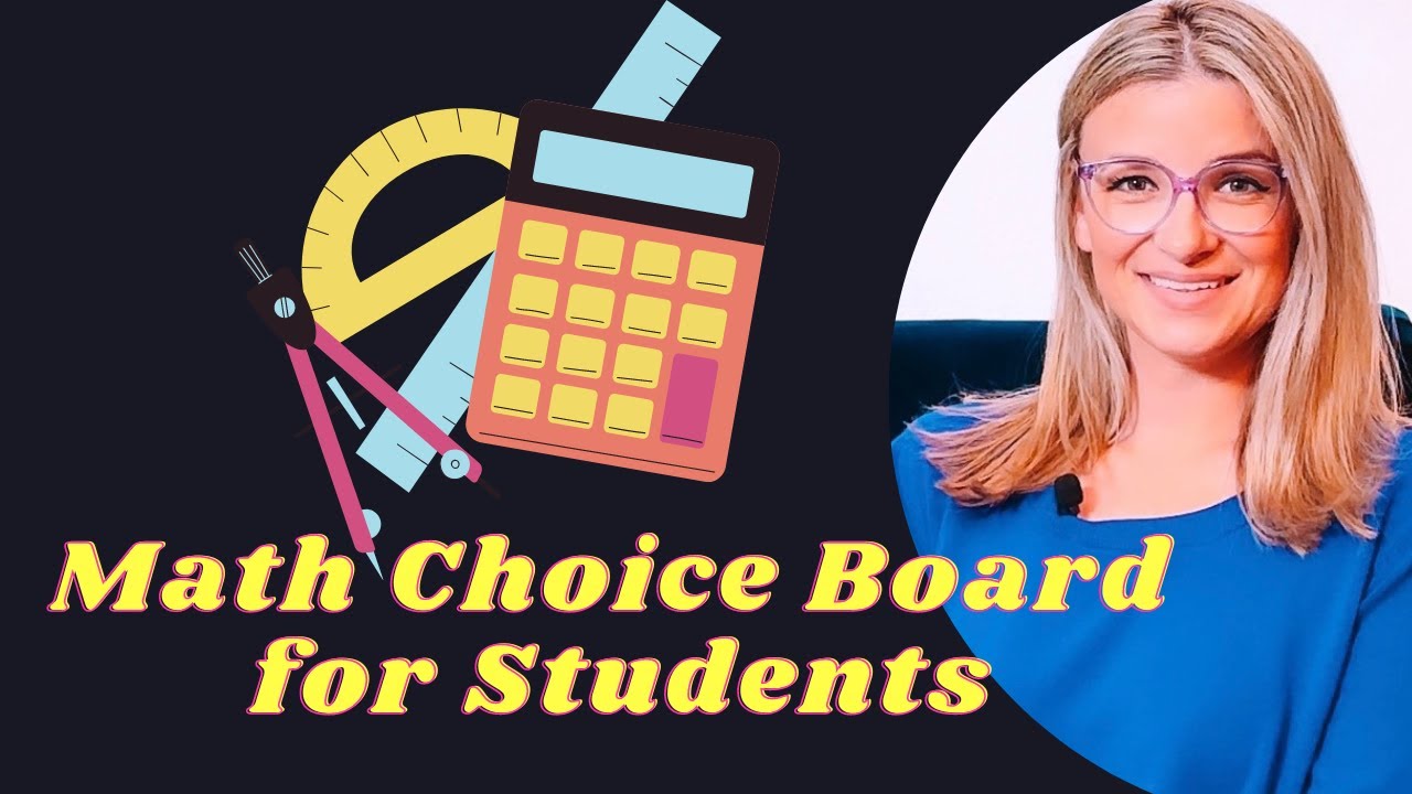 3rd Grade Math Choice Board with 8 Activities & Answer Keys | Editable