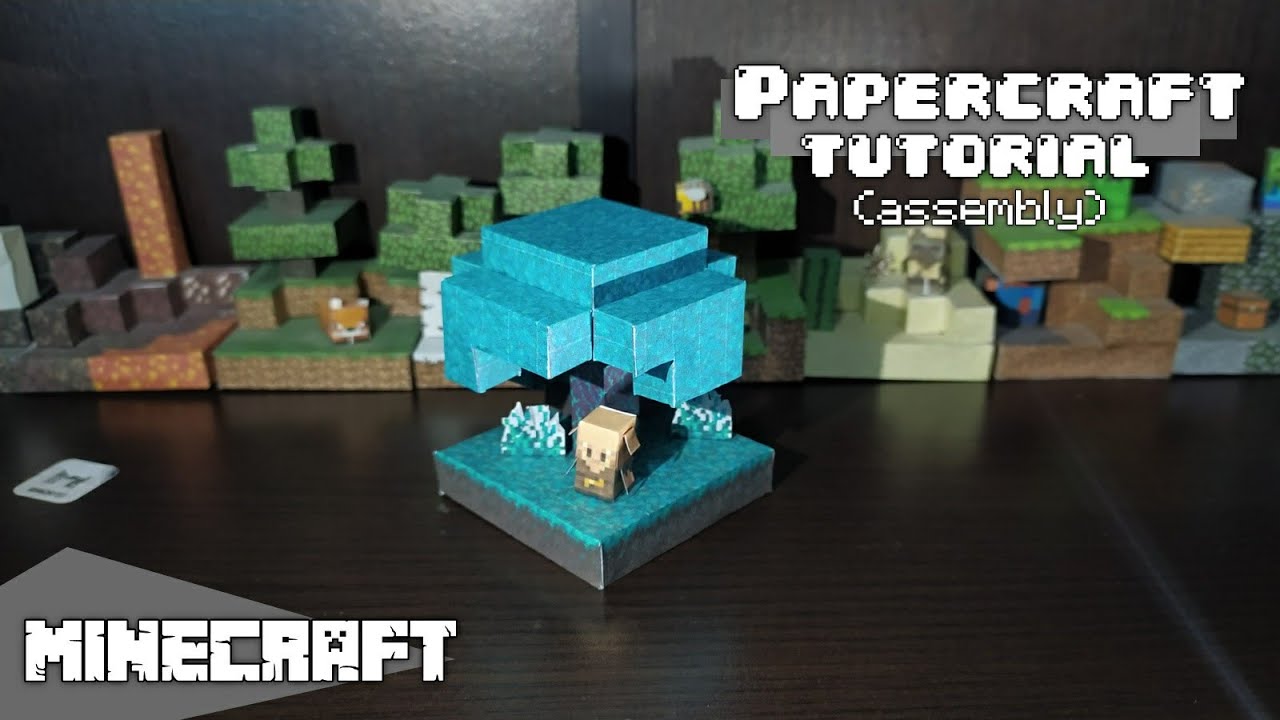 Warped Forest Minecraft Papercraft - assembly tutorial - ByLominion