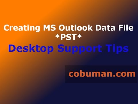 How to Create an archive folder | Outlook Data File "PST" | Desktop Support