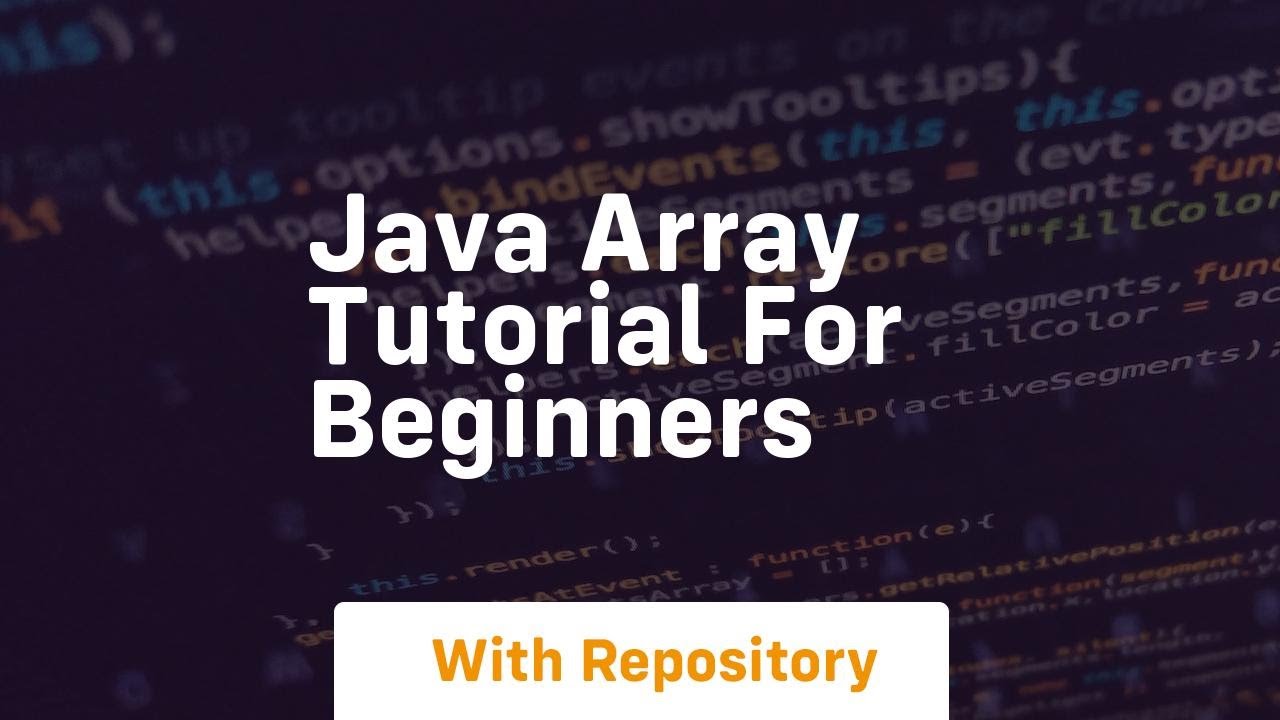 java array tutorial for beginners