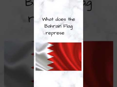 What does the Bahrain Flag represent? #flag #geography #bahrain