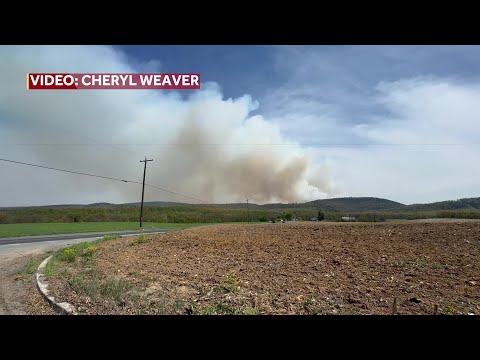 Fire in Michaux State Forest, View from Shippensburg and Ridge Roads