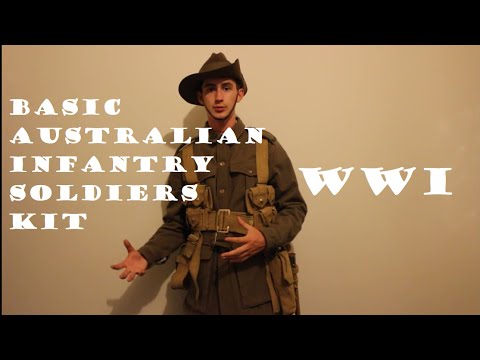 Australian Infantry Soldiers Basic Kit And Uniform (Western Front) 1915 - 1918 | WWI KIT + UNIFORMS