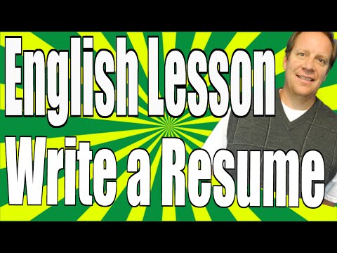 How to Write a Resume (English Lesson) and Mistakes to Avoid