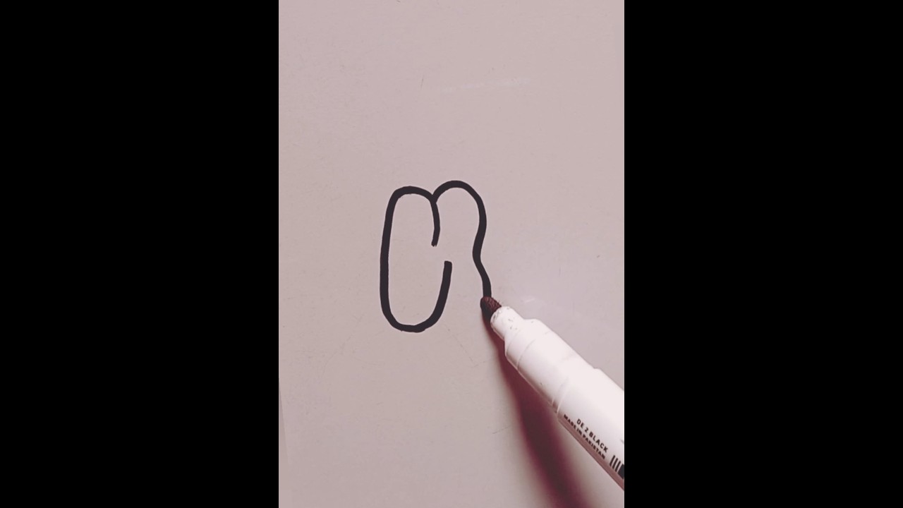 How to draw a bubble letter 