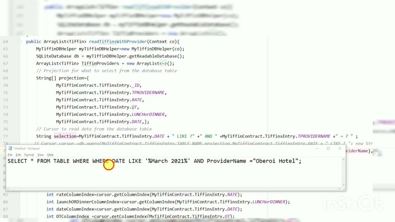 Android Sqlite Query with multiple where conditions