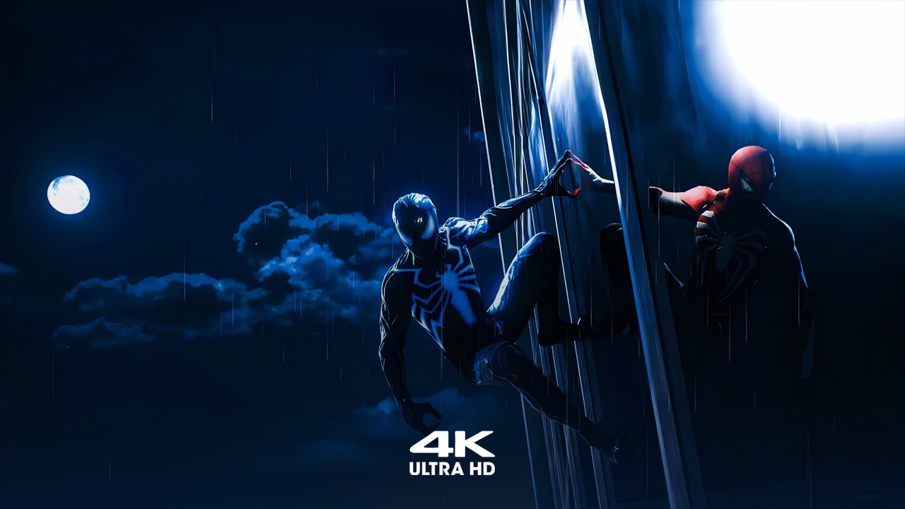 Spider-Man & Venom Symbiote Duo 🕷️ | 4K Live Wallpaper + Screensaver 🌙