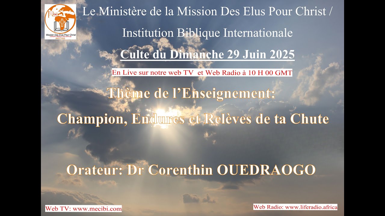 CULTE DU DIMANCHE 29 JUIN 2025