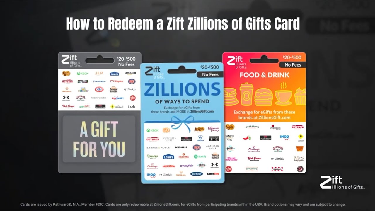 How to Redeem/Use a Zift Zillions of Gifts Card