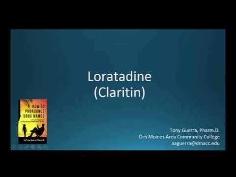 (CC) How to Pronounce loratadine (Claritin) Backbuilding Pharmacology