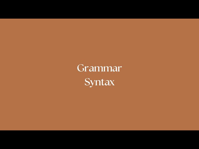 Understanding Grammar, Syntax, and Parts of Speech in English | Galaxy.ai
