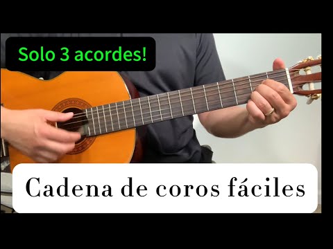 Aprendiendo a tocar guitarra: Cadena de coros sencilla | solo 3 acordes
