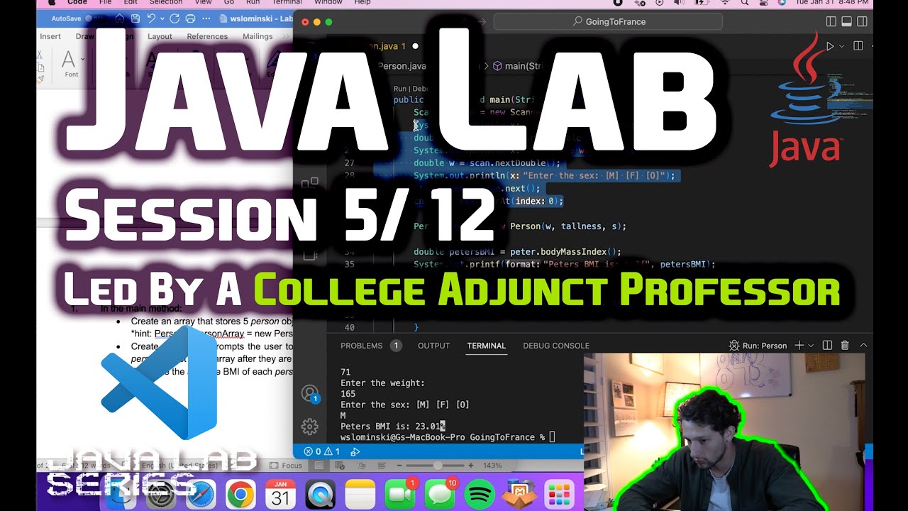 Learn To Code - Java Lab 5 - Java Lab Series Video 5 of 12