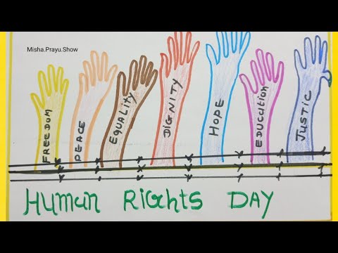 Poster Drawing on Human Rights Day 2021 | Human rights poster making ...