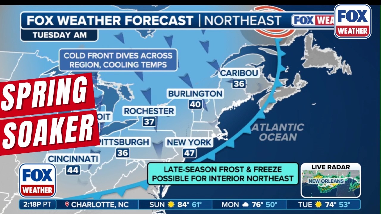 Northeast Faces Stretch of Cool, Rainy Weather Into Next Week