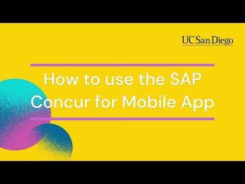 How to use the SAP Concur for Mobile App