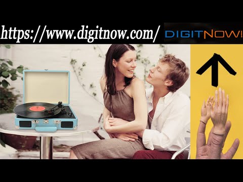 DIGITNOW! Suitcase 3 Speeds Turntable Record Player with Speakers, USB / RCA Output / MP3 / Aux in