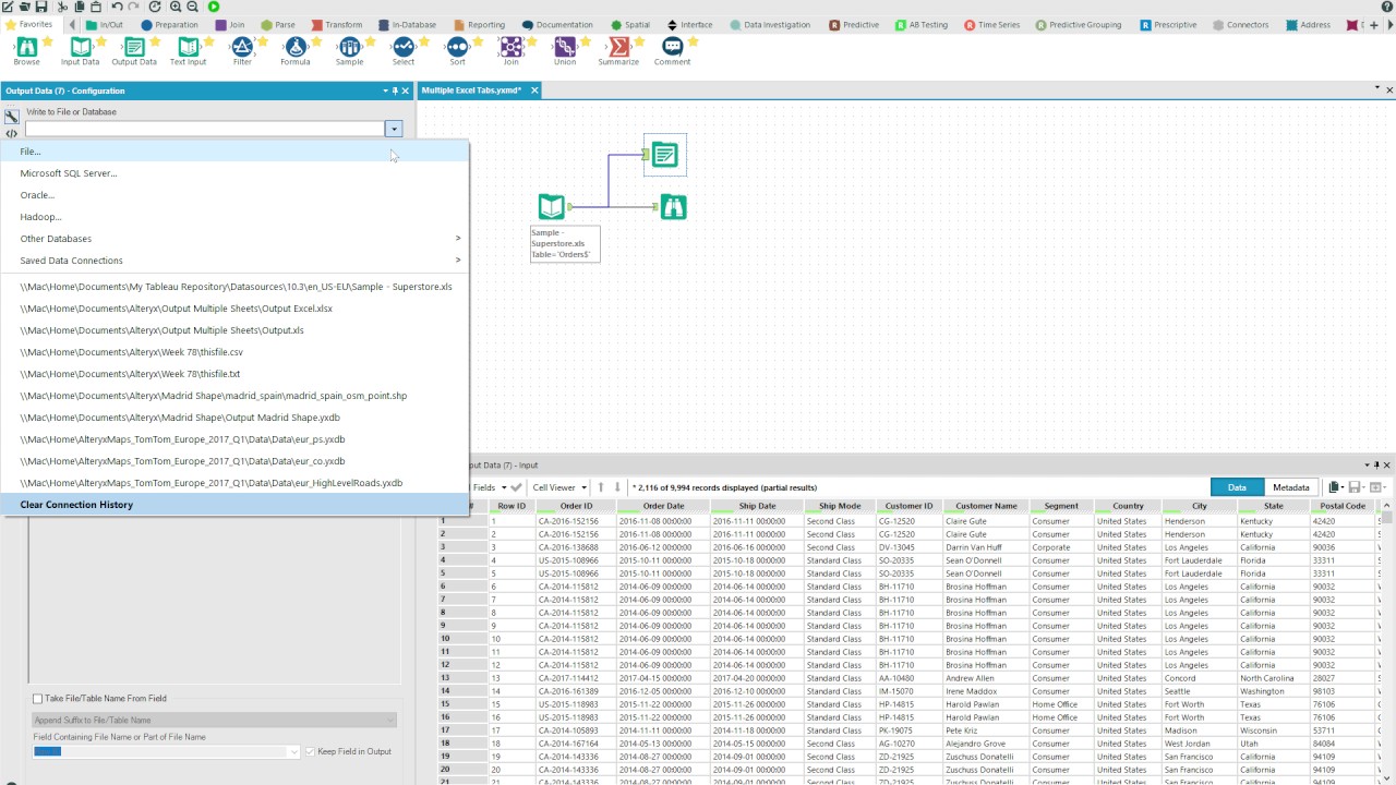 How to Output to Multiple Excel Sheets in Alteryx