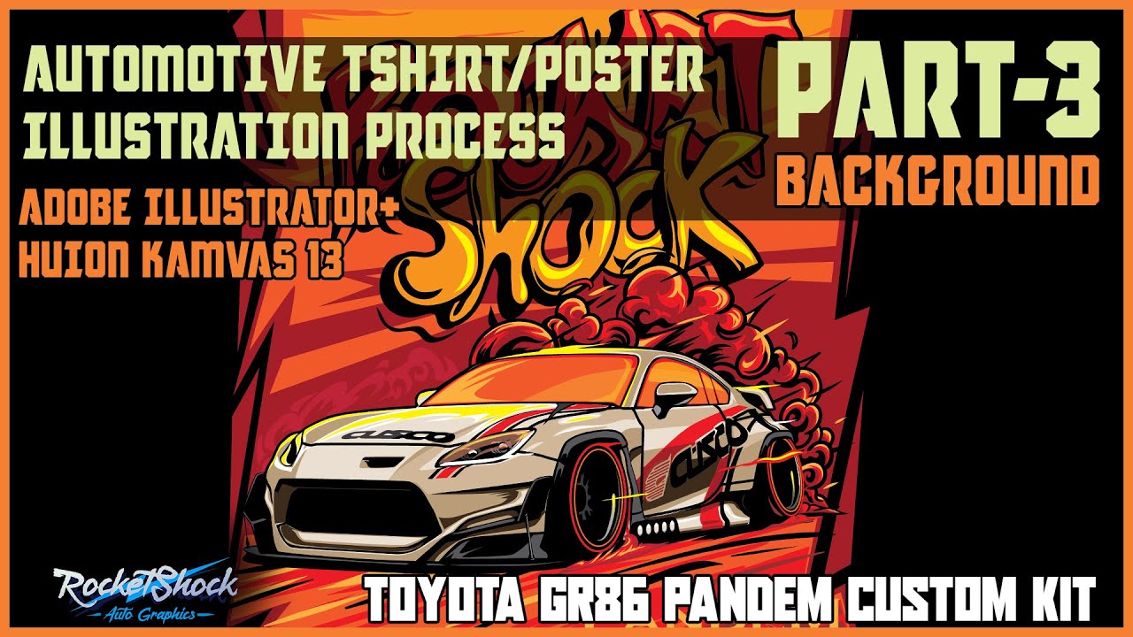 CAR VECTOR ILLUSTRATION- PART 3-  Background | Toyota GR86 Pandem