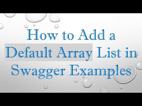How to Add a Default Array List in Swagger Examples