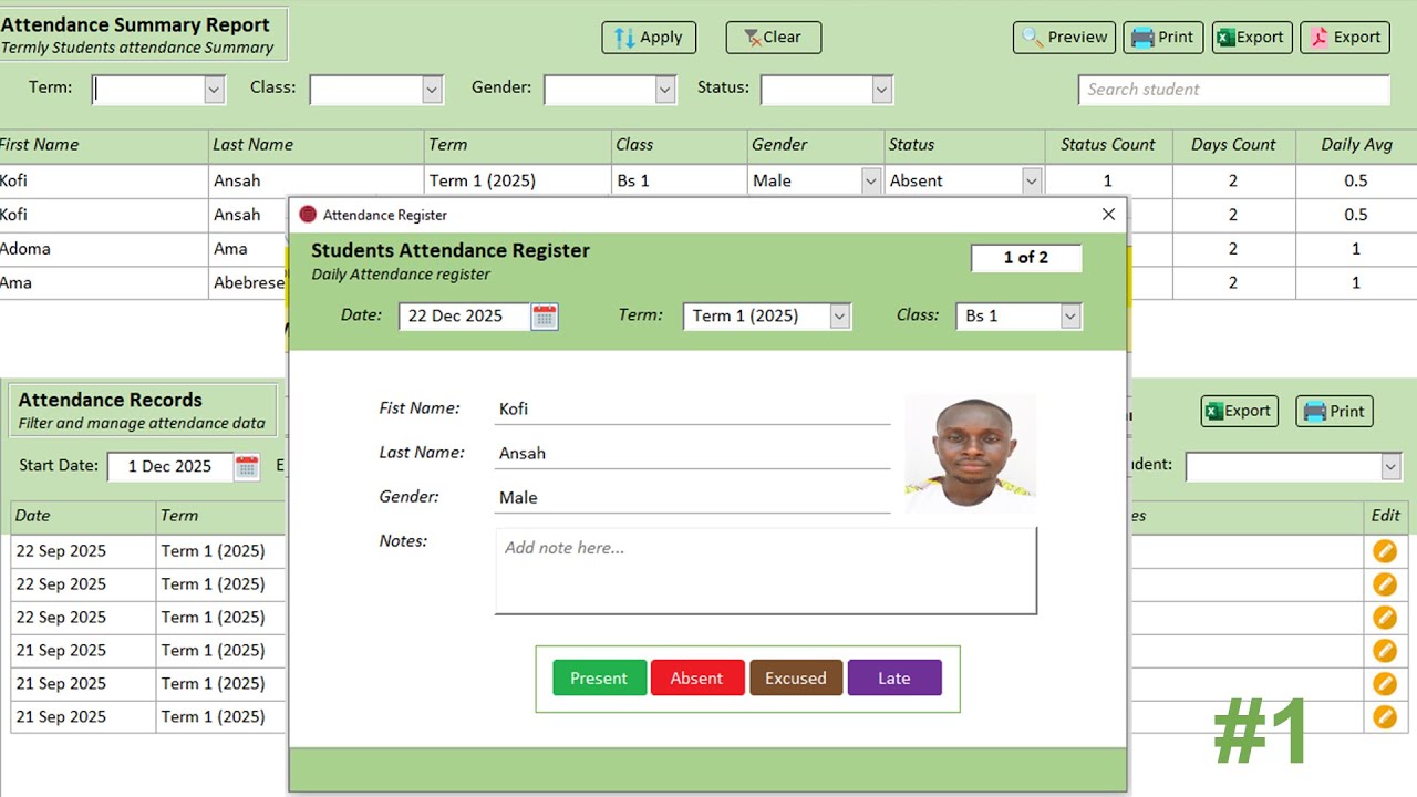 #1 Attendance Management System In Microsoft Access (School Database)