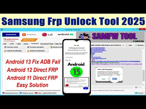 One click FRP bypass 2025 - SamFw 4.9 Samsung Frp tool