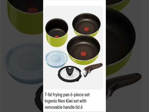 T-fal frying pan 6-piece set Ingenio Neo Kiwi set with removable handle lid 6