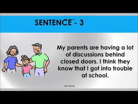 BEHIND CLOSED DOORS Idiom 1255 # Meaning and five sentences # SSC Words