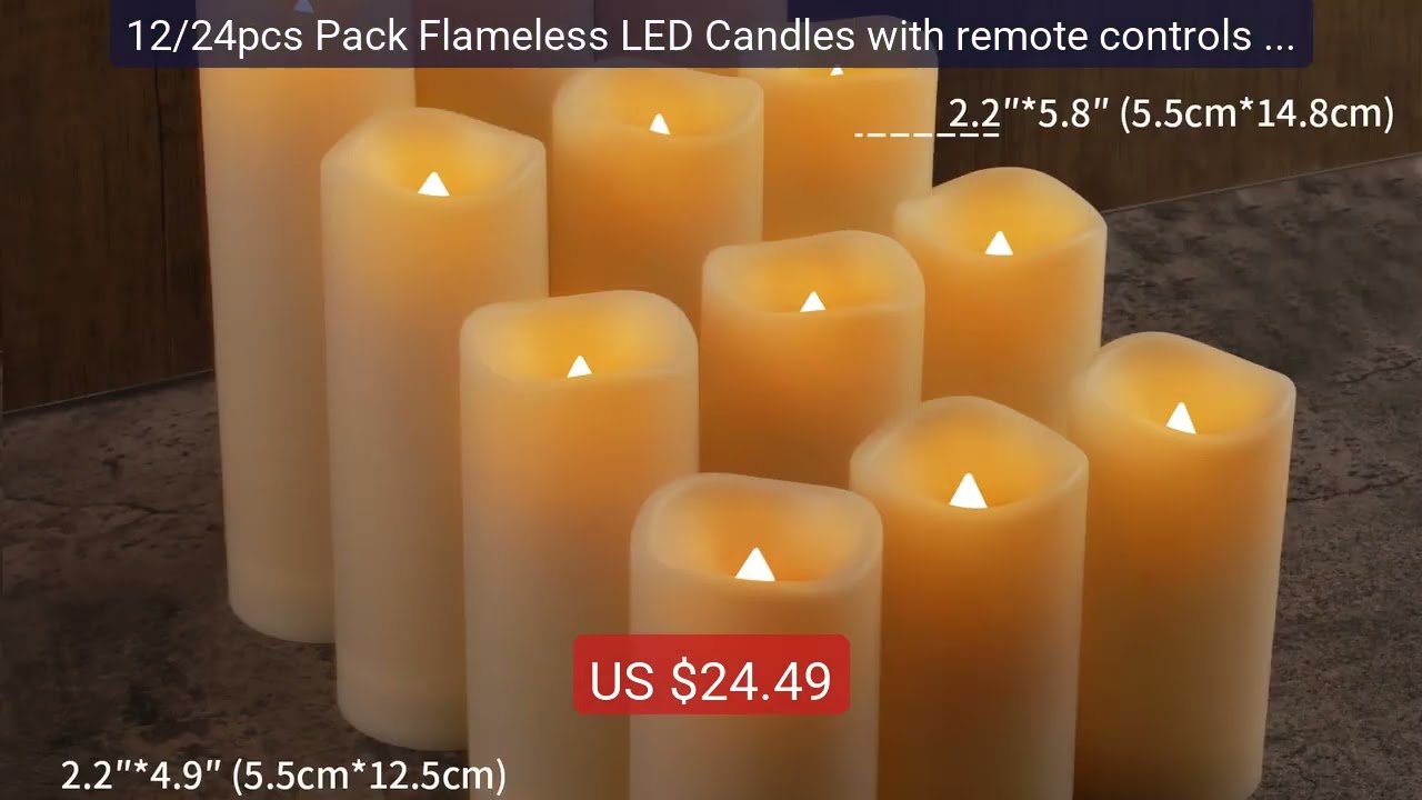 12/24pcs Pack Flameless LED Candles with remote controls and timers... — Top Rated 2026 | Buy Now!