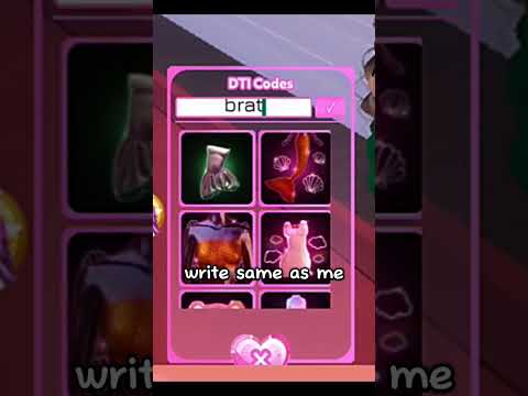 ⚠️New Codes⚠️ in the Brat update || #dti #codes #fypシ゚ #ytshorts