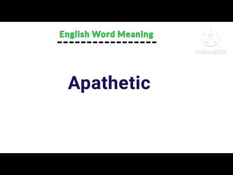 english words with sentences examples | apathetic meaning in english