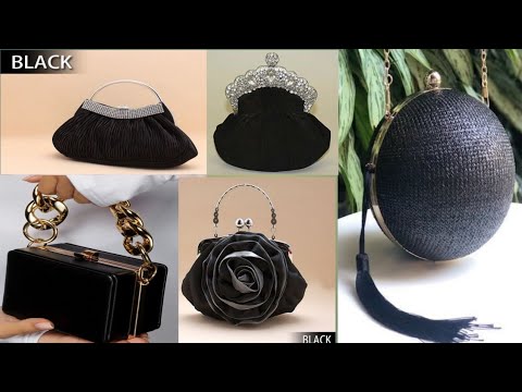 Stylish clutch purse/Elegant black clutch/Formal and wedding clutch #clutches#2022 #riwaajcollection