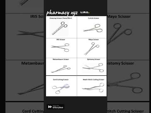 types scissors and surgical instruments