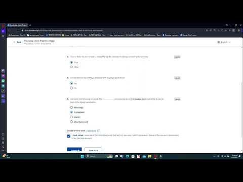 Knowledge check: Projects and Apps Coursera | Django Web Framework Meta