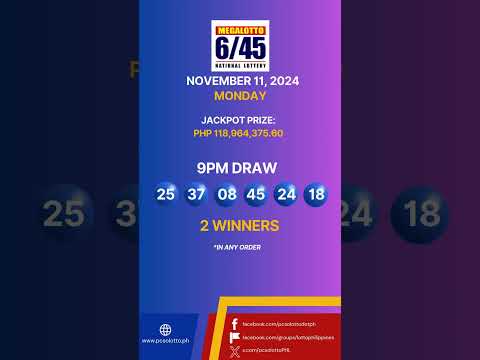 PCSO Lotto Result November 11, 2024 #lottoresulttoday #lottoresult #pcsolottoresults #swertres