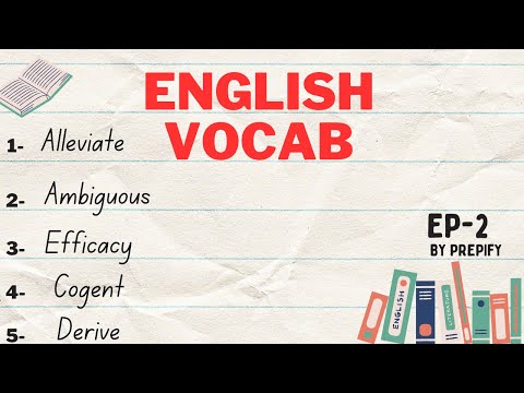 Vocab Lesson 2: 5 Important English Words explained with usages