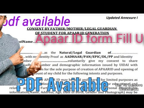 Consent by father/mother/legal guardian of student for apaar id generation
