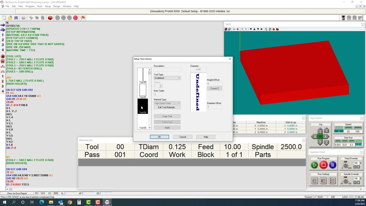 CNC Simulator Intelitek Base Software