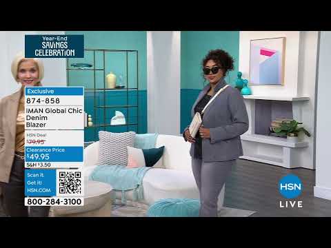 IMAN Global Chic Denim Blazer