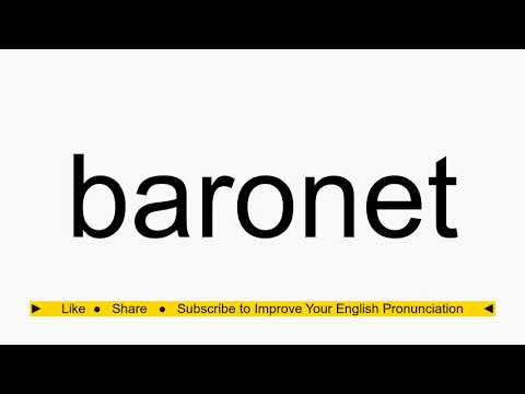 How to pronounce baronet